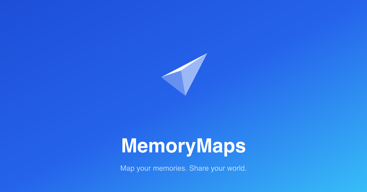 MemoryMaps — Map Your Memories